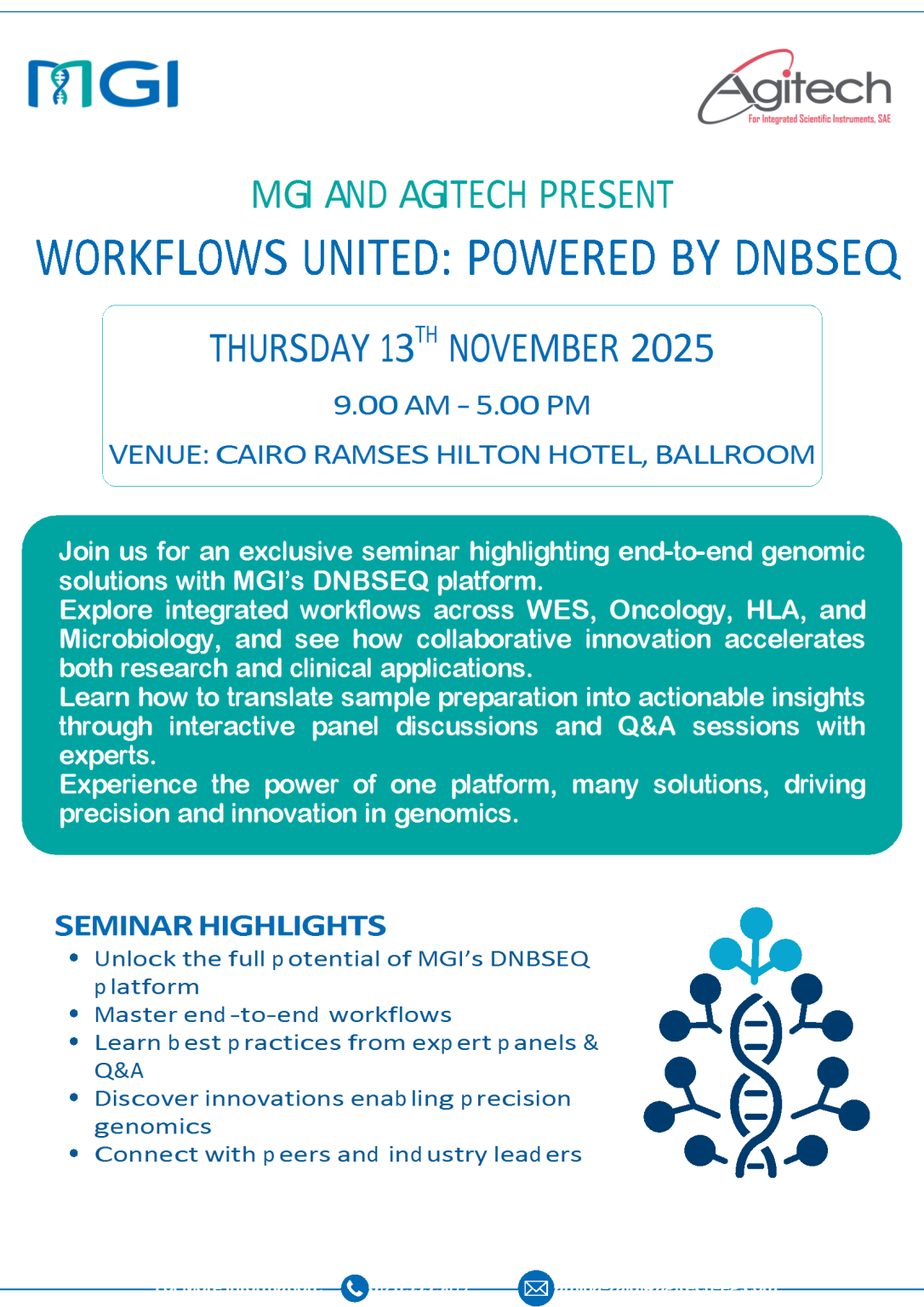MGI AND AGITECH PRESENTWORKFLOWS UNITED: POWERED BY DNBSEQ - AGITECH ...